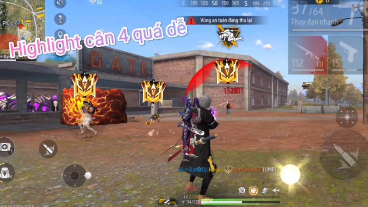 Highlight FF xử lý cân team cực gắt C4 ff - YouTube