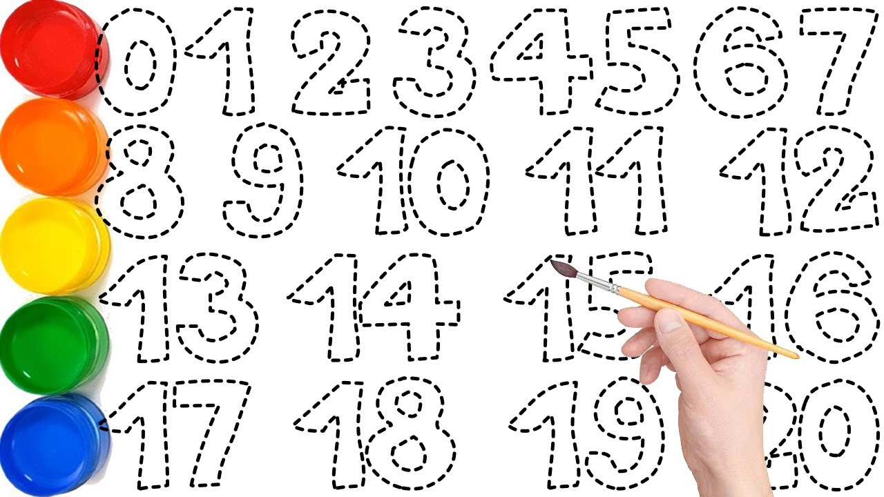 1234567890, How to Draw Number 1 to 20 for Children | Kids Drawing ...