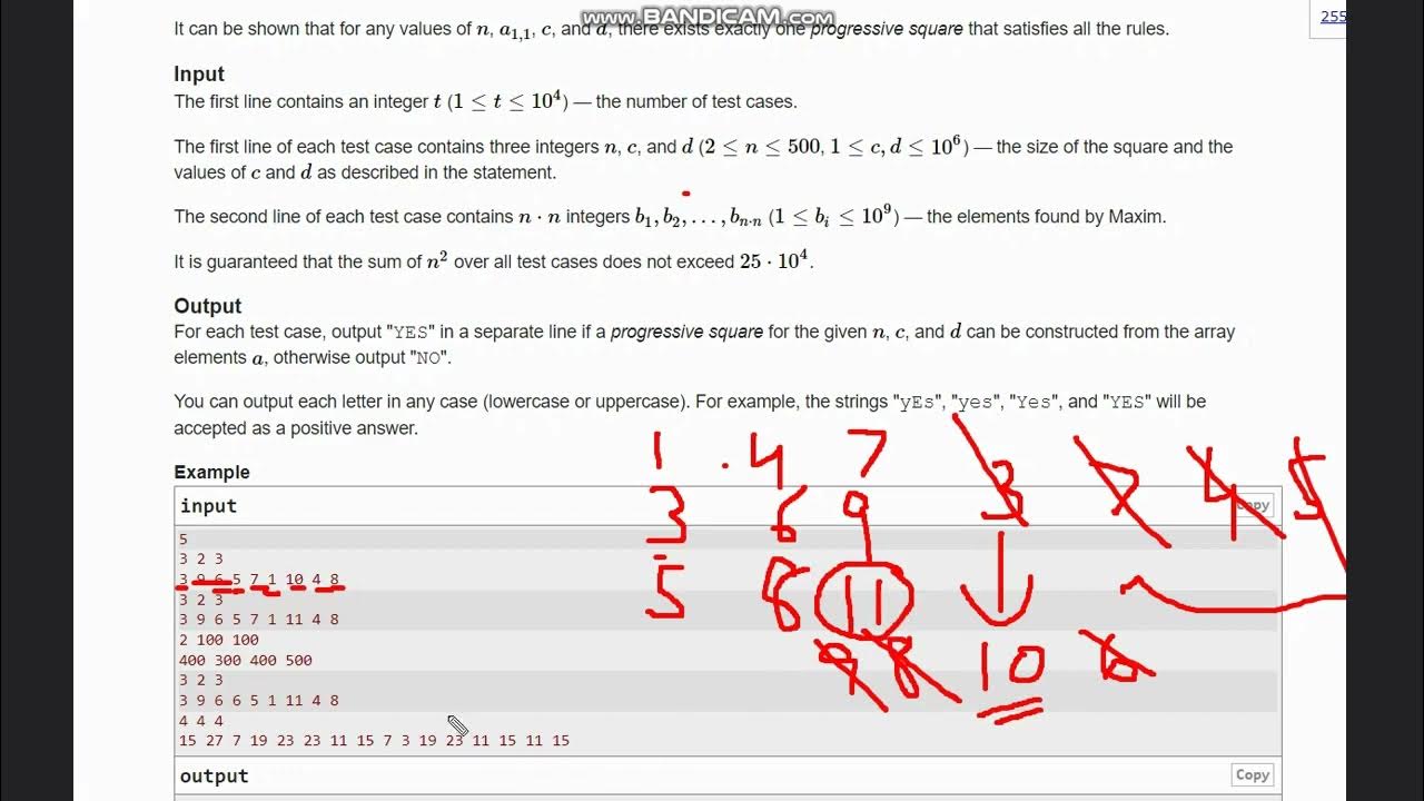 B Progressive Square Codeforces Round 938 Div 3 Full Solution With Code Youtube