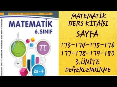 6.SINIF MATEMATİK DERS KİTABI SAYFA 173 174 175 176 177 178 179 180 3.ÜNİTE 6.SINIF DOĞA YAYINLARI