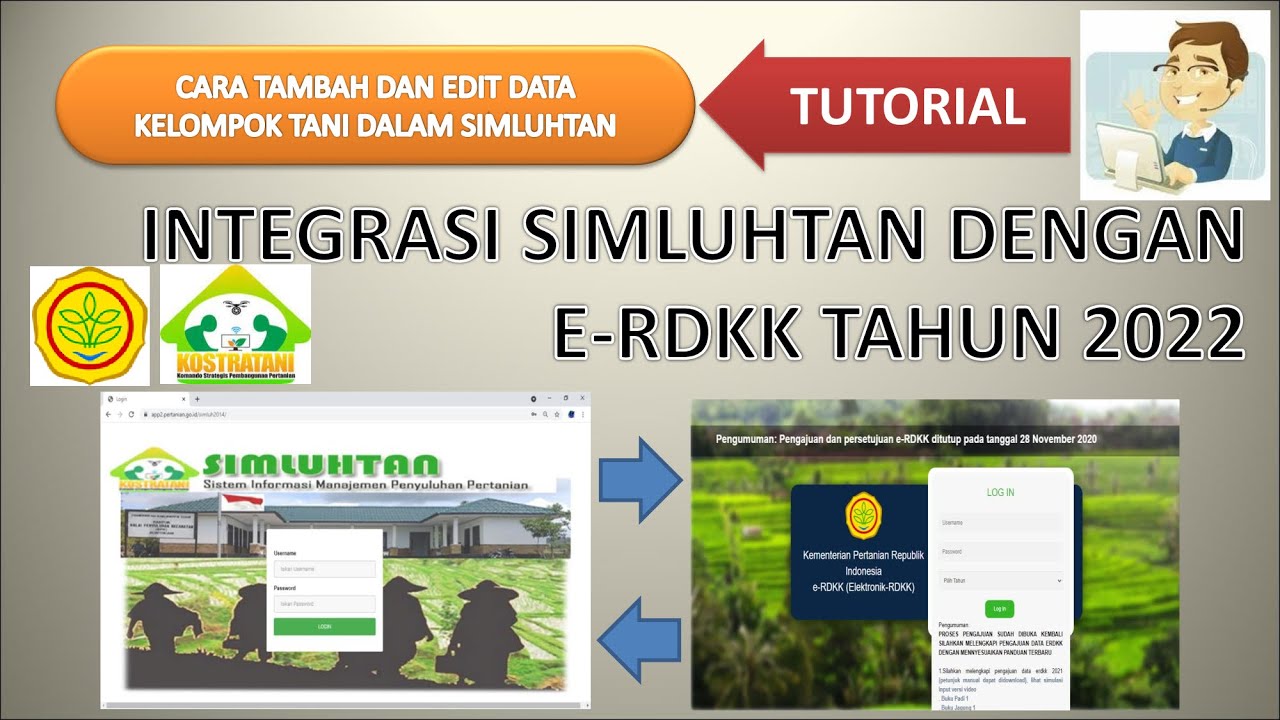 Sebelum Input e-RDKK Tahun 2022, Sebaiknya simak TUTORIAL INTEGRASI ...