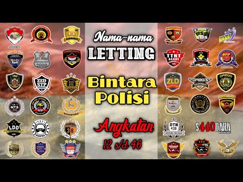 Nama² Letting Bintara Polri || Angkatan 12 s/d 46 - YouTube