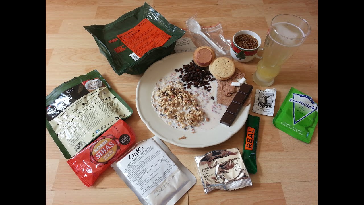 Norwegian Army MRE Arctic Field Ration Menu 7: Chocolate Muesli - YouTube