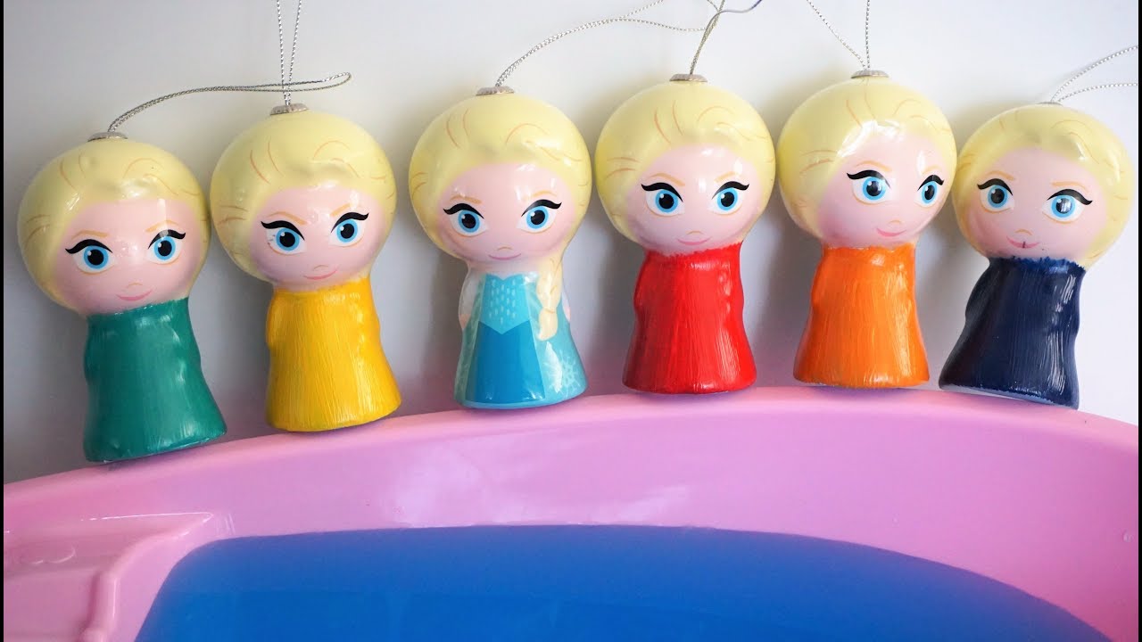 Colors Elsa Jumping on the water pool - Learn Colours Nursery Rhymes ...