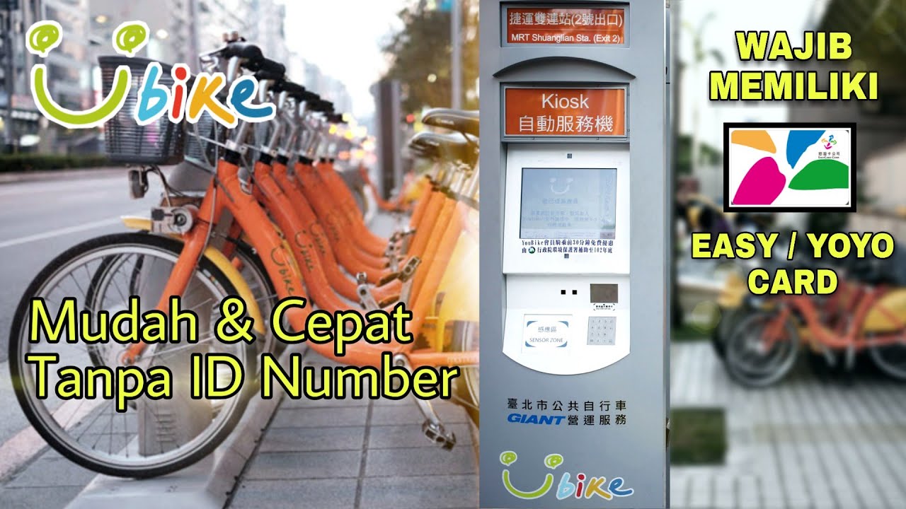 U BIKE - Cara Daftar Sepeda Kuning Ubike Taiwan - YouTube