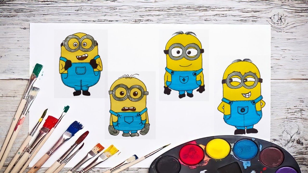 drawing of minions, drawing tutorial of minions #miniondrawing - YouTube