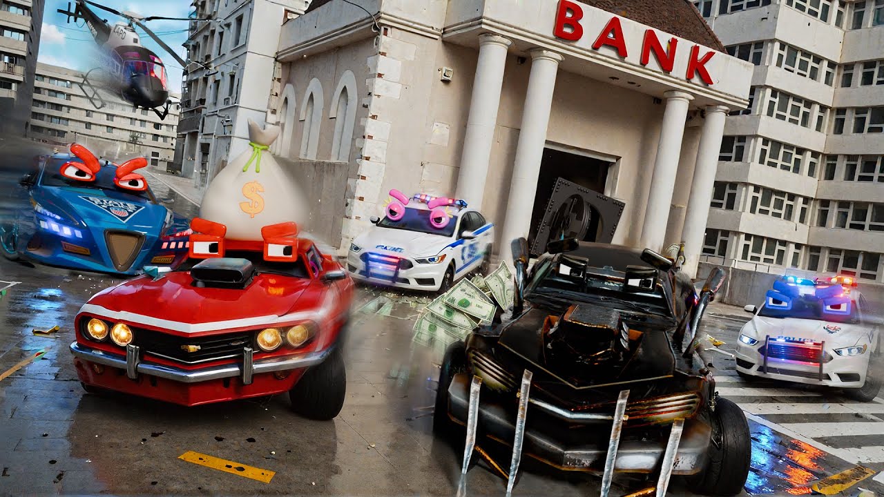 🚓 Fast & Furious! Police Cars Block the Escape of WheelCity Bank ...
