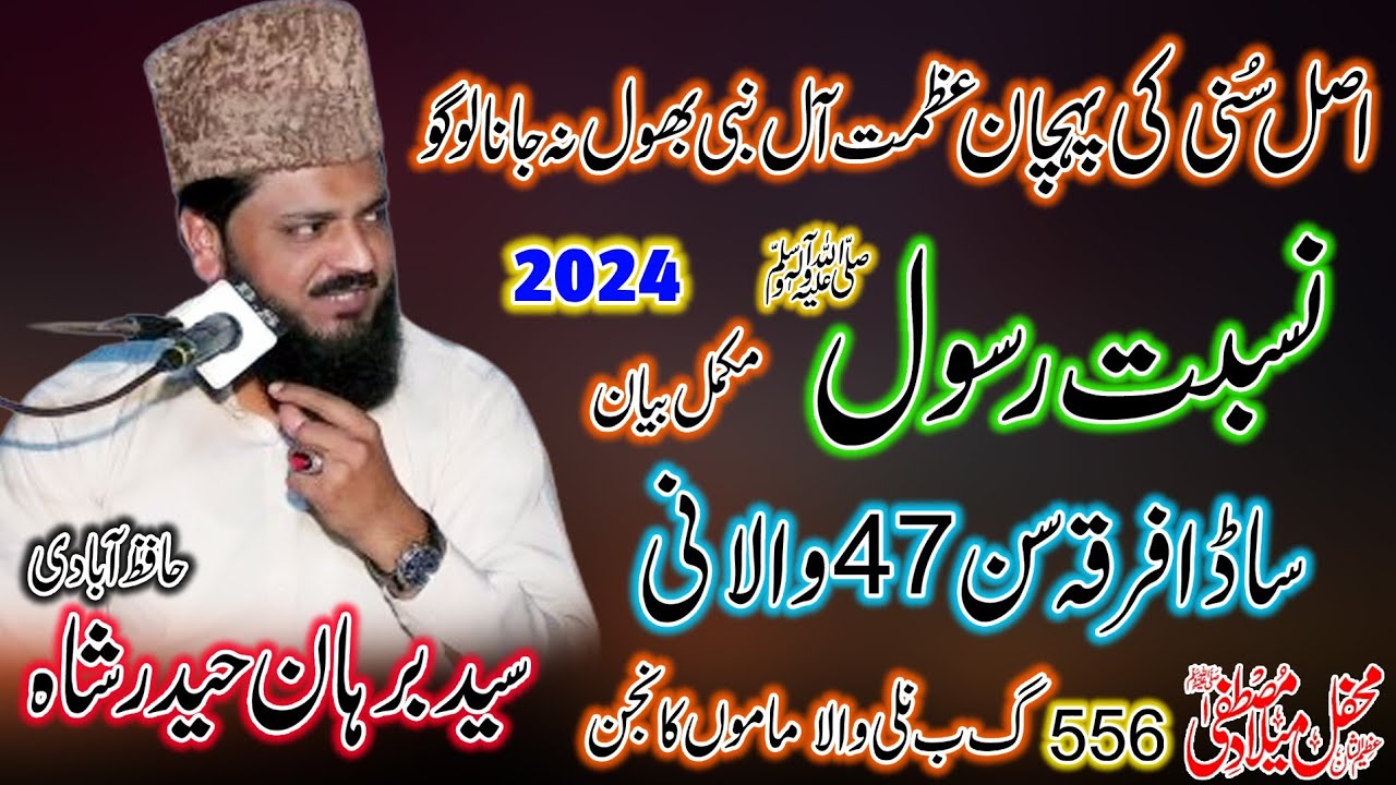 New Latest Bayan 2024 | Syed Burhan Haider Shah Naqvi HAFIZABADI ...