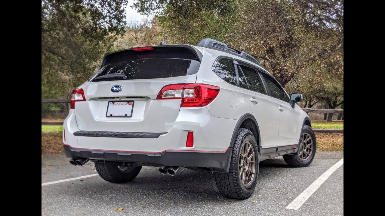 5th Gen 2016 Outback 3.6R with WRX mufflers - finished comparison - YouTube