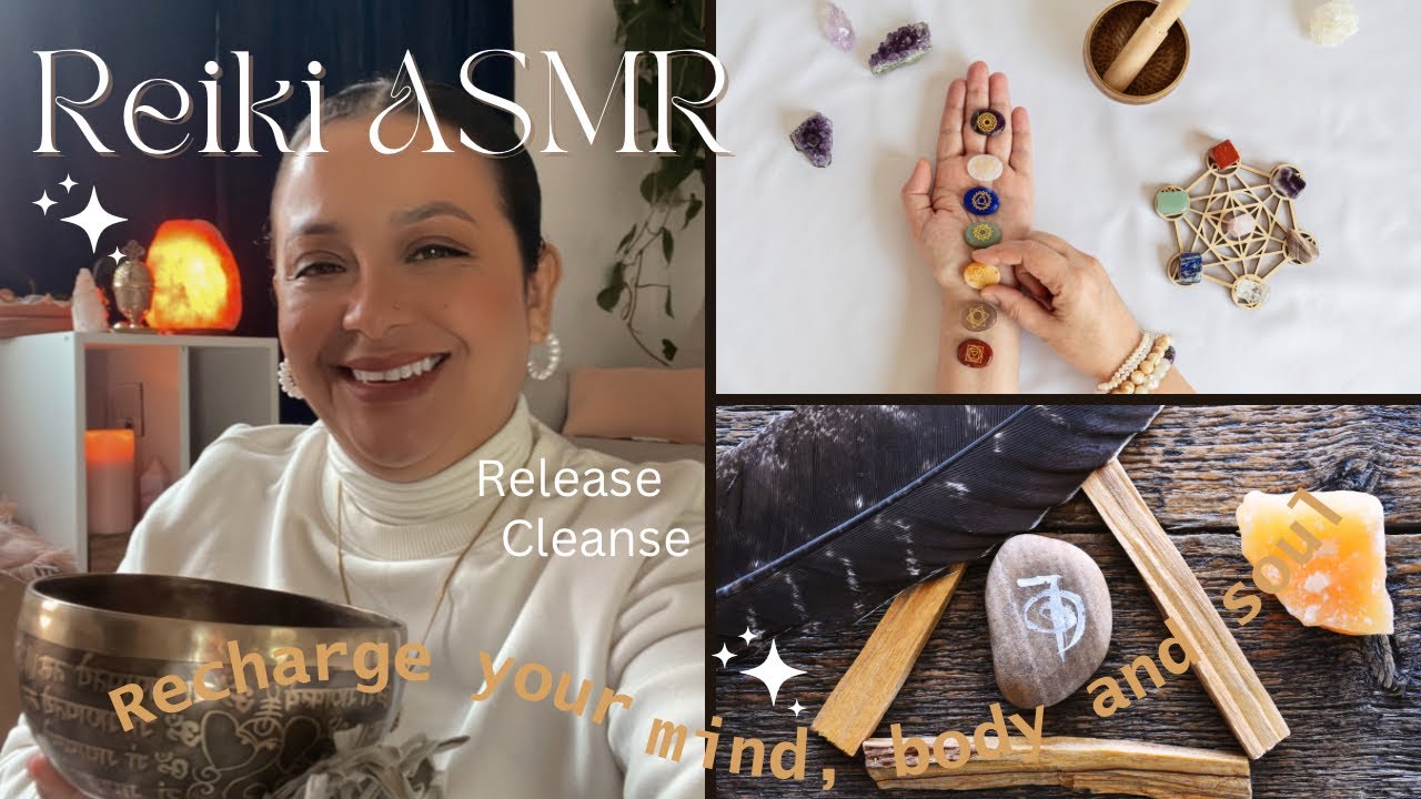 ASMR REIKI| Release stuck energy| Reiki hand movements| Sound healing🧿🌀🌿 - YouTube