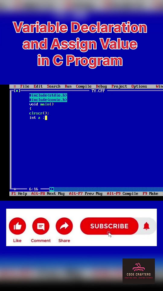 Variable Declaration And Initialization Program In C Shorts Ytshorts Viral Trending Reels