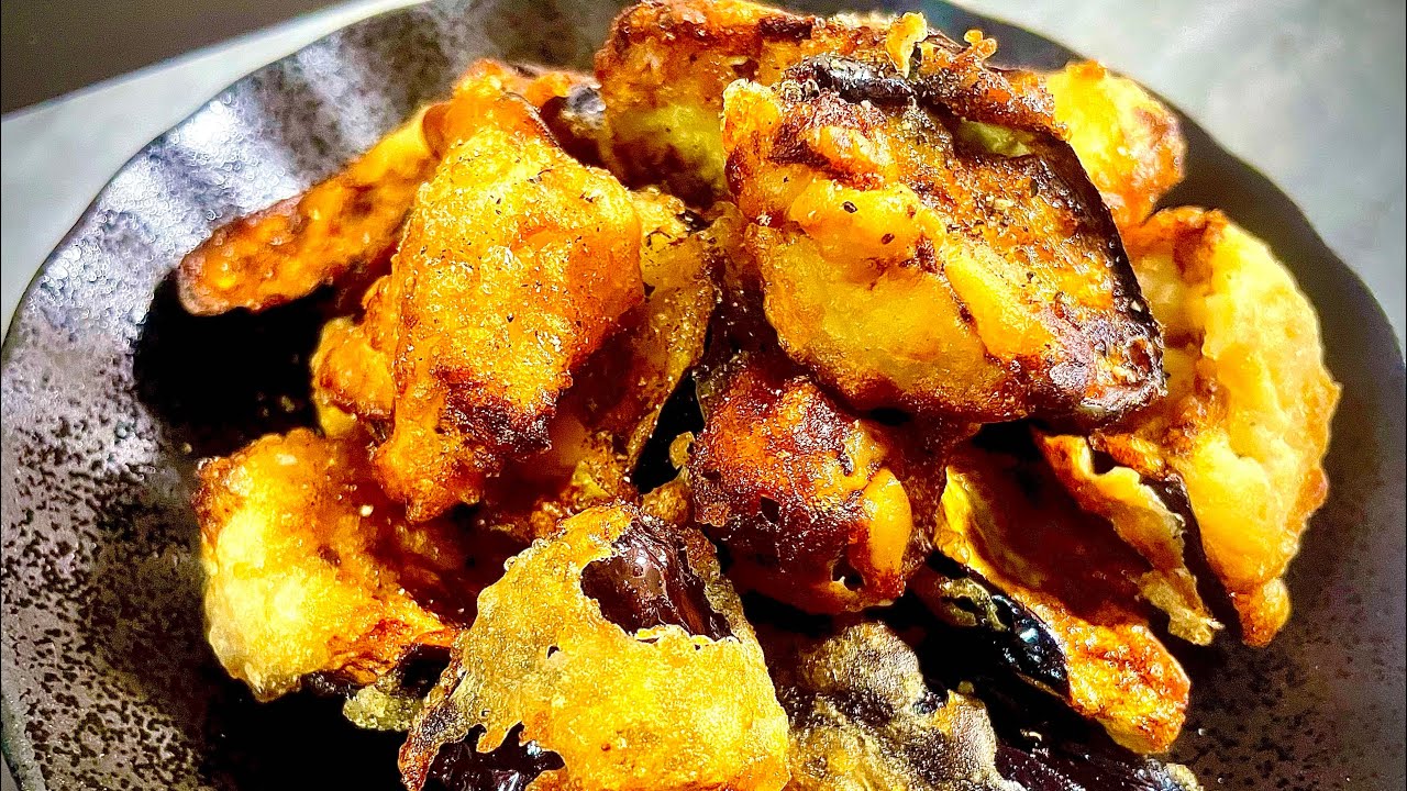【Deep-fried eggplant】 I don't know of any fried food that is more ...