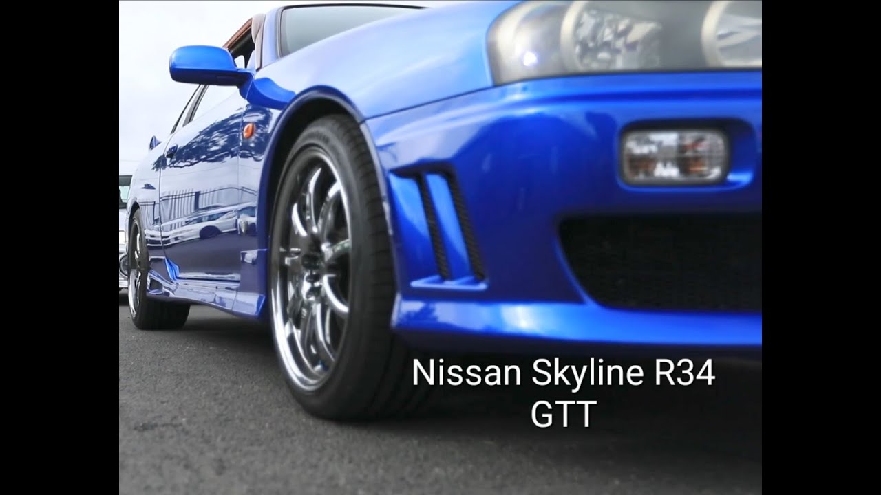 Nissan Skyline R34 GTT turbo sounds. Plus Evo 5 - YouTube