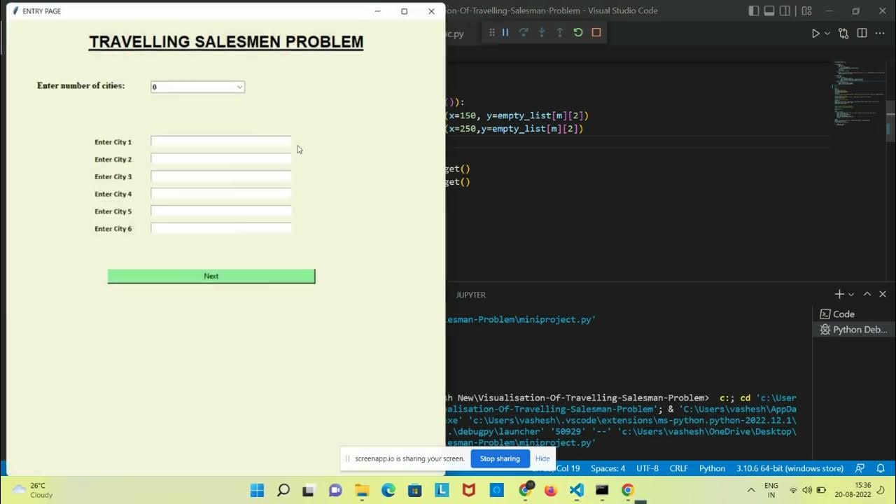 Visualisation of Travelling Salesman Algorithm - YouTube