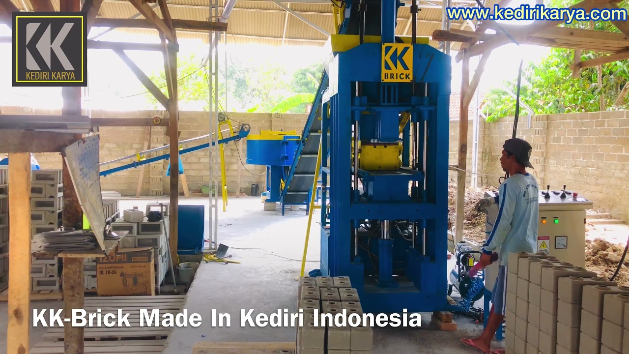 Mesin Bata Interlock Otomatis KK-Brick Made In Indonesia !! - YouTube