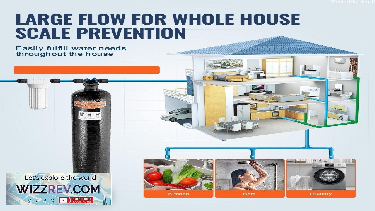 Whole House Salt Free Descaler Water Descaler System for 5-8 Person ...