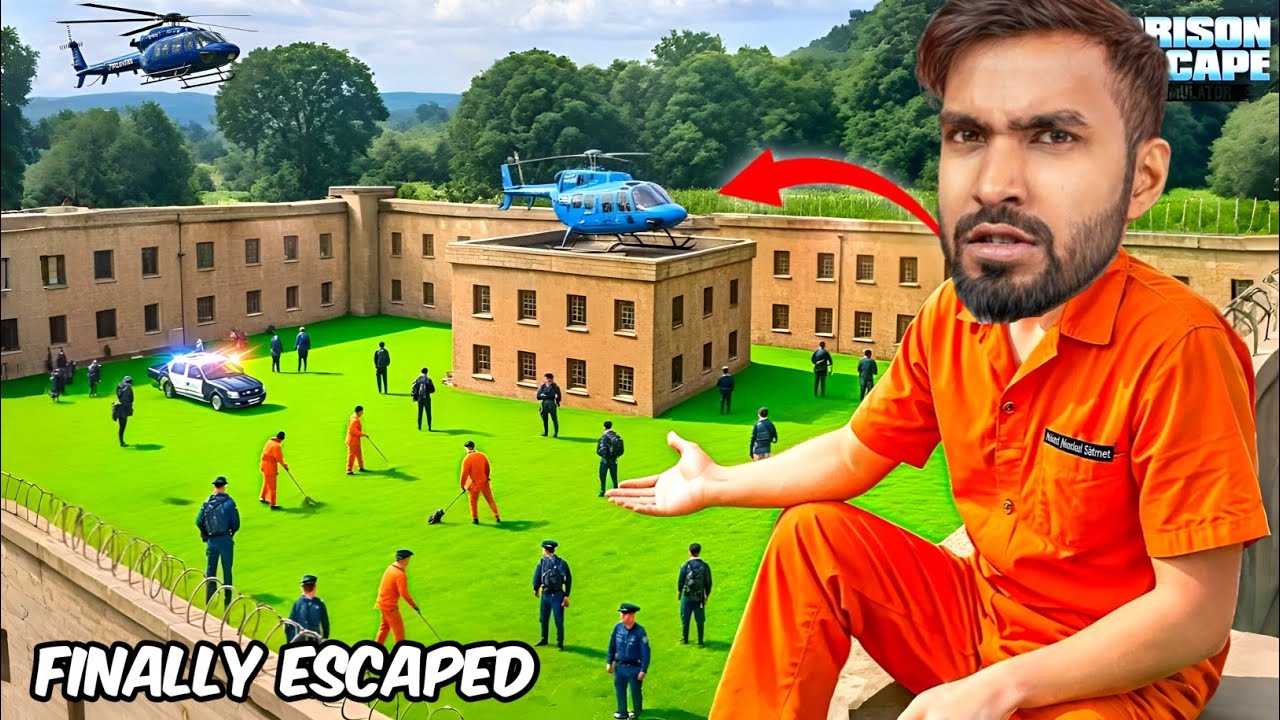 FINALLY ESCAPED FROM PRISON with (HELICOPTER)🔥 Prison Escape Simulator ...