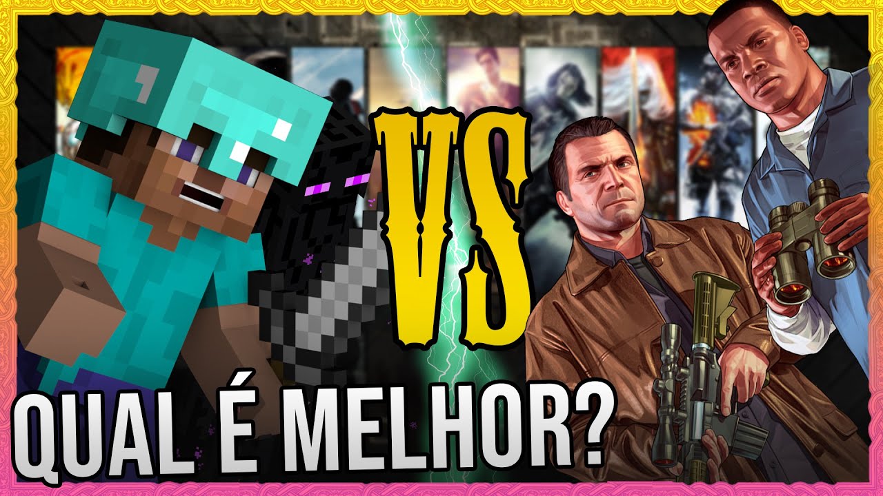 MINECRAFT vs GTA V - Qual é o melhor jogo? - YouTube