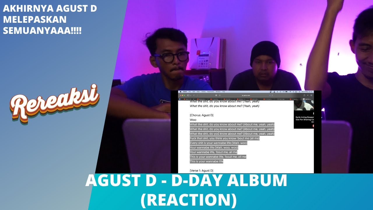 AGUST D - D-DAY ALBUM PART 1 (REACTION) - YouTube