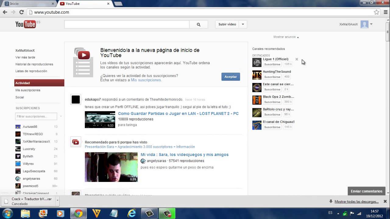 Como poner el diseño antiguo de youtube!!!!! - YouTube