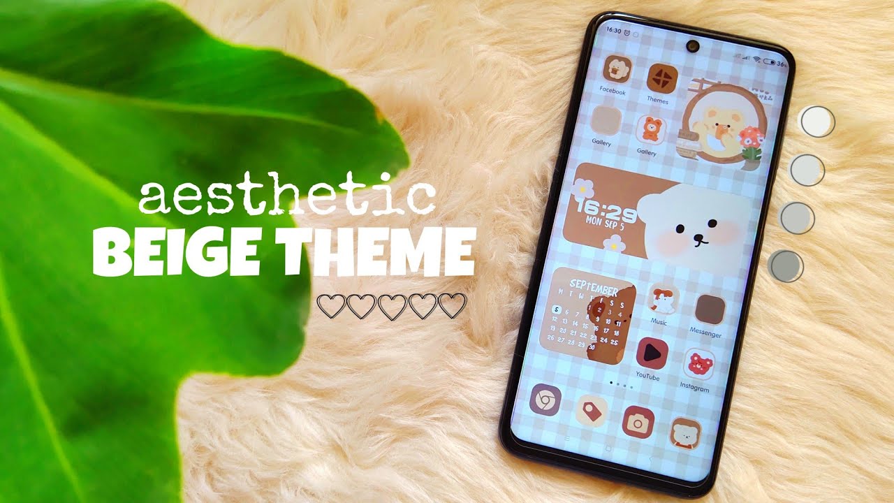 how to make your phone aesthetic beige theme 2022 iOS on android 🐻 - YouTube