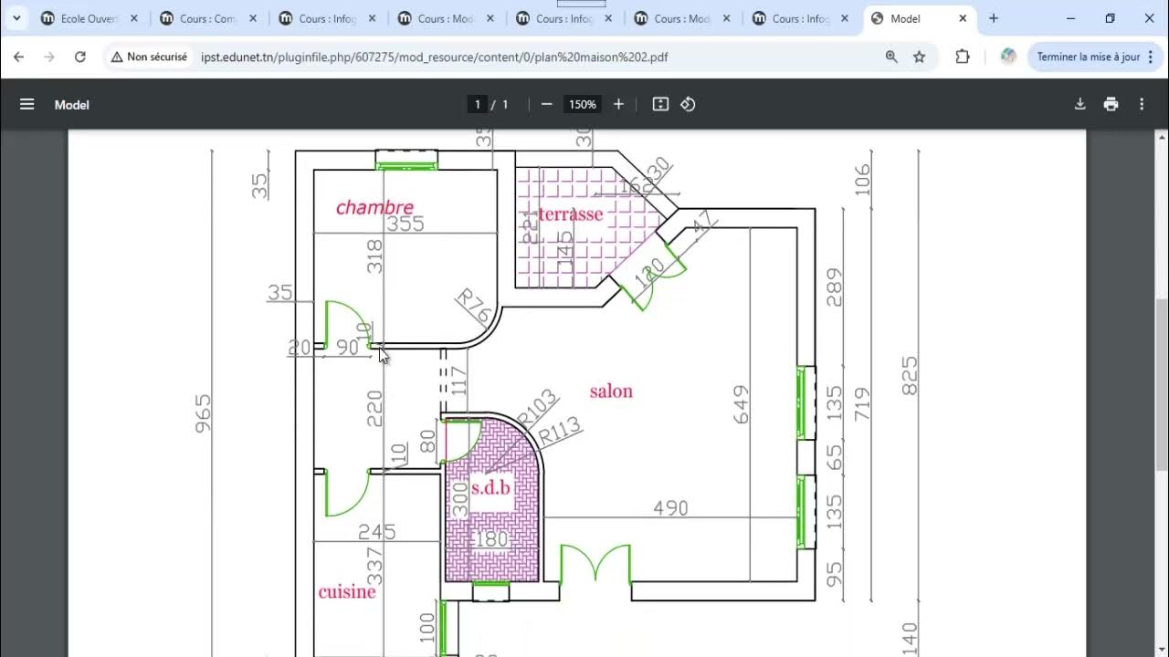 Autocad-Dessiner un plan video1 - YouTube