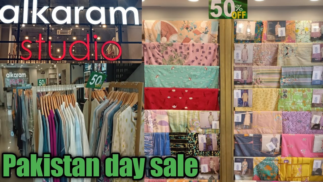 Alkaram Studio Sale 50% off today - YouTube