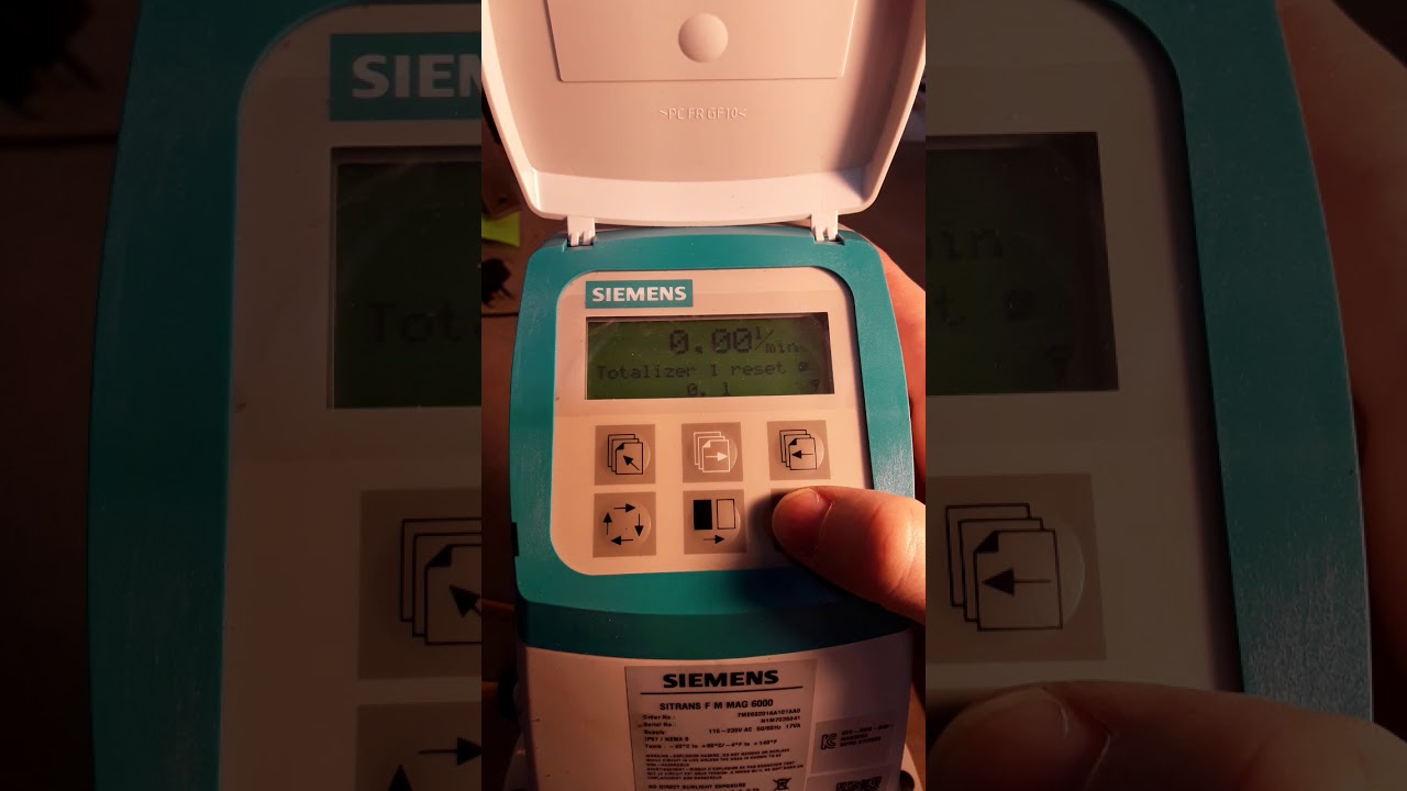 Siemens Mag6000 Totalizer Reset Guide - YouTube
