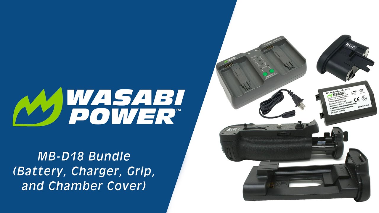 Nikon MB-D18 | Battery Grip Bundle | Wasabi Power - YouTube
