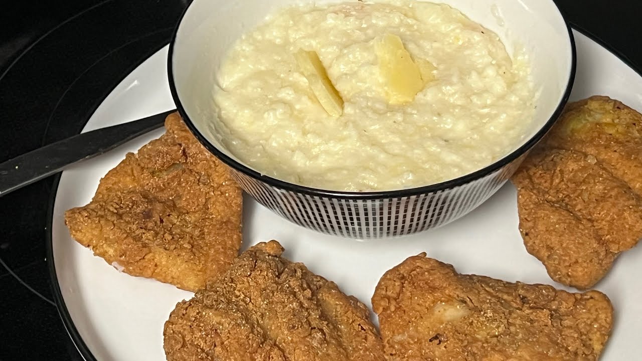 Fish and Buttery, Cheesy Grits for Dinner!!! - YouTube