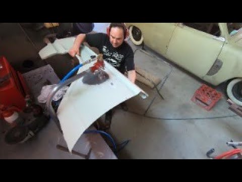 Repairing Dent in Sheetmetal with TMG-183 Planishing Hammer & Sunchaser ...