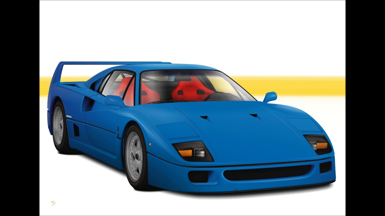 1987 Ferrari F40 18 color combinations - YouTube