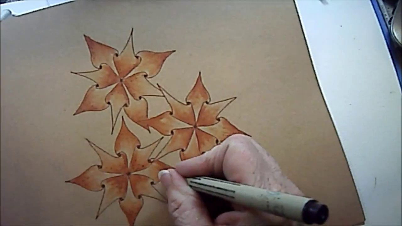 Stella Revisited Tangle Lesson # 174 Part one - YouTube