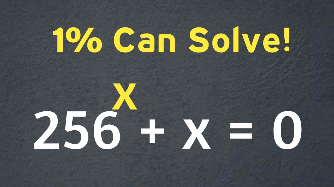 Math Olympiad | Hardest Math Problem in the World | Algebra - YouTube