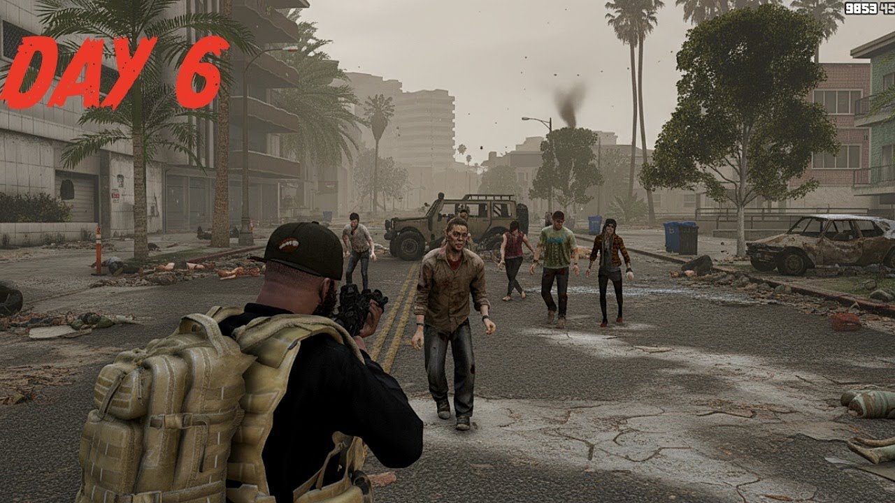 GTA V Realistic Zombie Apocalypse Mod - Day 8 ( Back To Basic) - YouTube