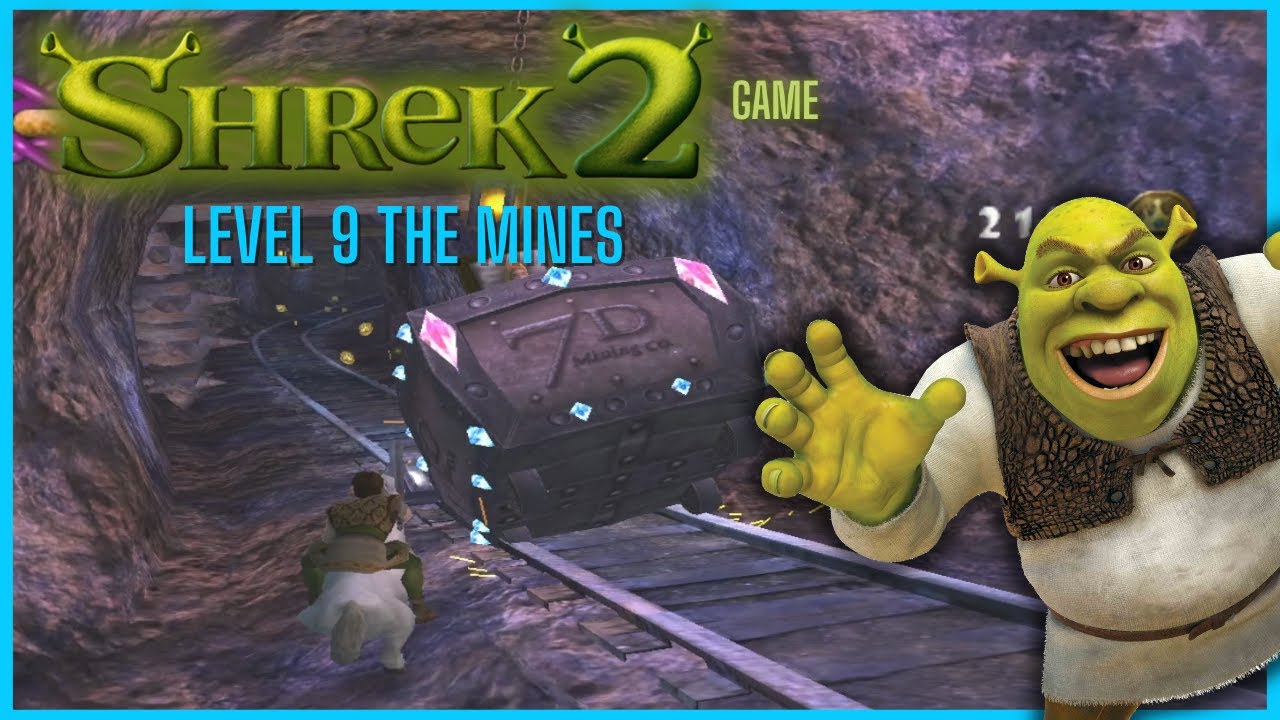 Shrek 2 Game - Walkthrough Level 9 The Mines HD - YouTube