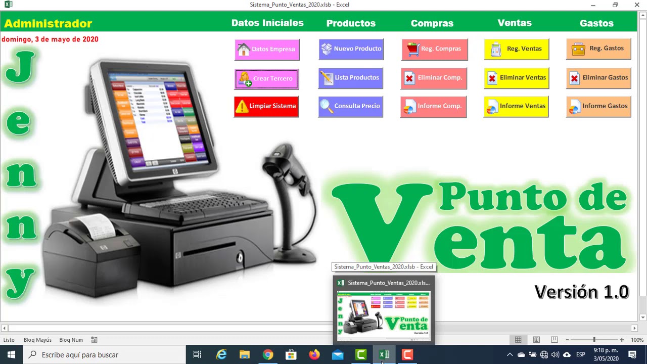 Punto de Venta en Excel - Funciona con **Código de Barras** - YouTube