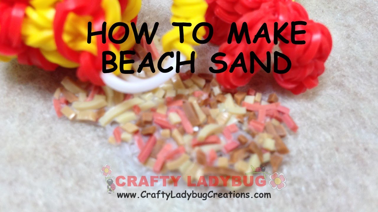 NEW Rainbow Loom Band BEACH SAND EASY Charm Tutorials by Crafty Ladybug ...