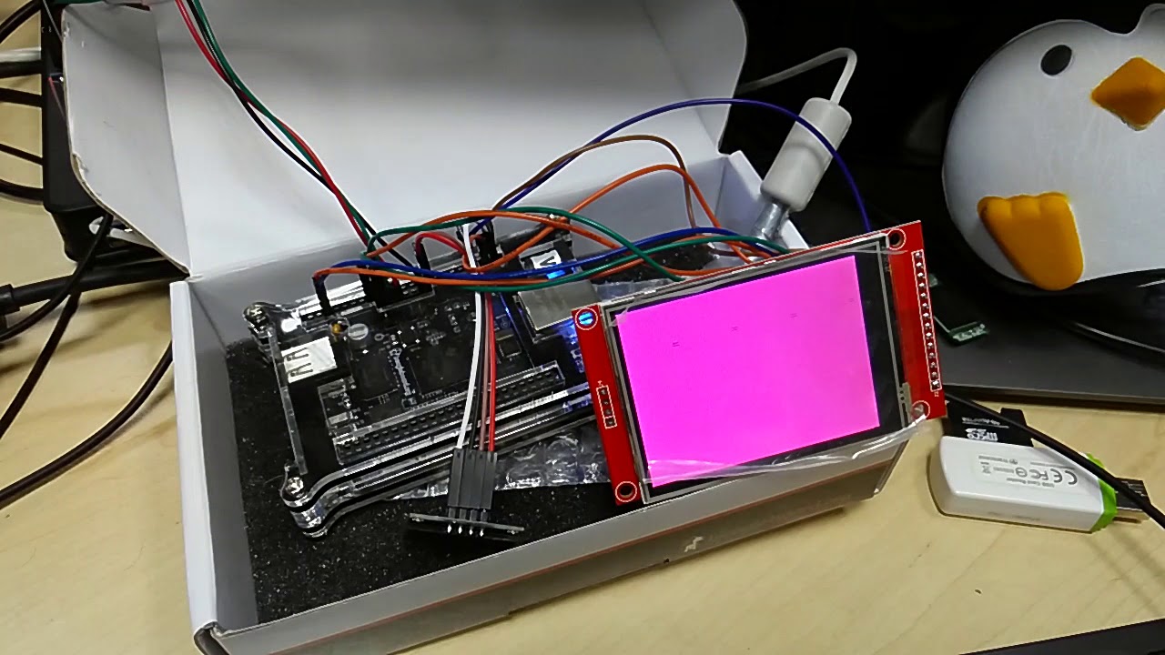 Beaglebone black + tft lcd 320x240 (ili9341) over SPI. - YouTube