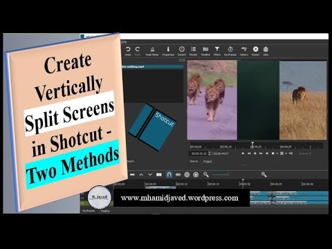 Two ways of creating vertically split screens in shotcut - YouTube