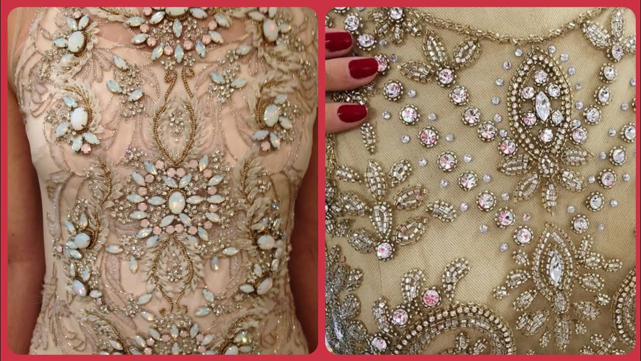 Elegant Designer's Beads Embroidered Women's Evening Outfits Ideas ...