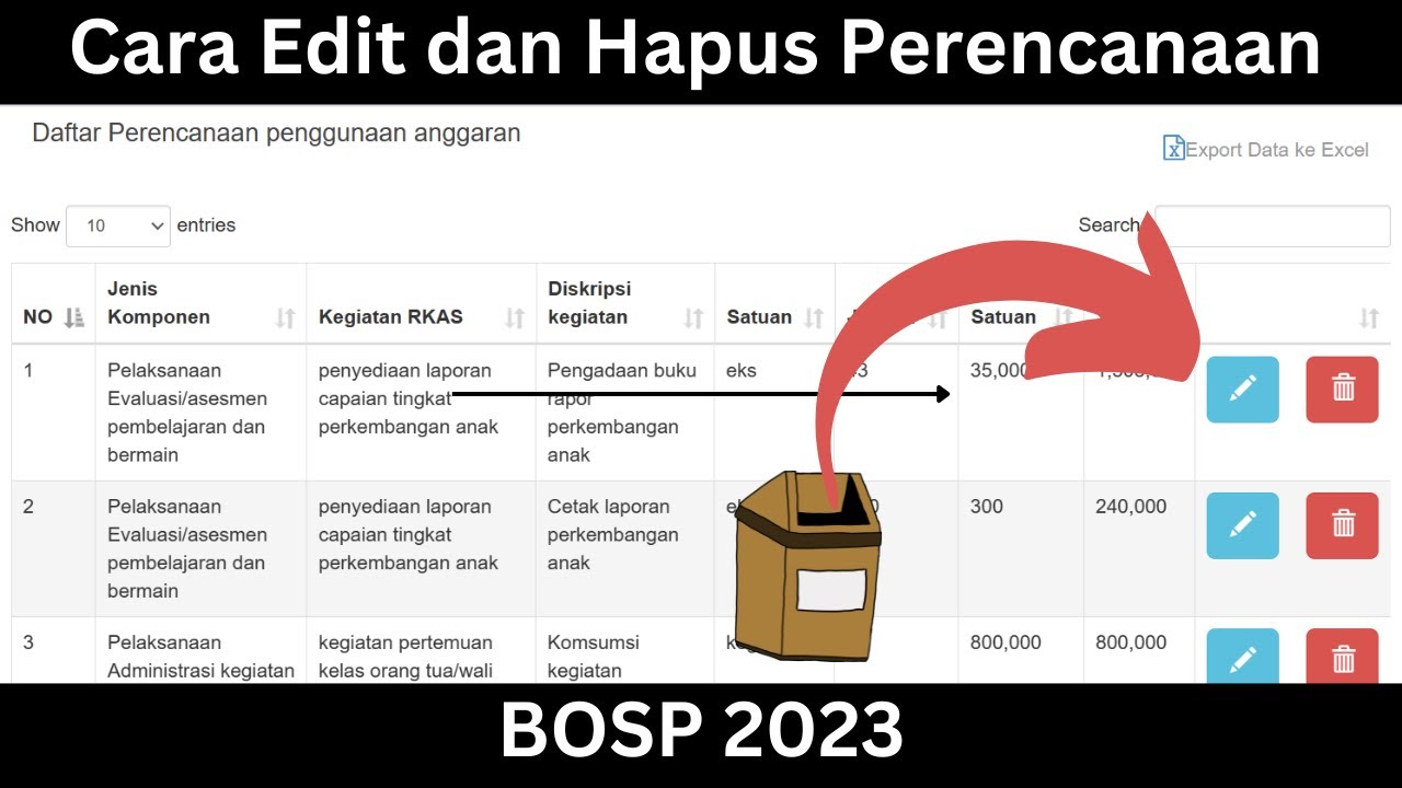 Cara Edit Dan Hapus Perencanaan BOP Paud dan Kesetaraan Tahun 2023 - YouTube