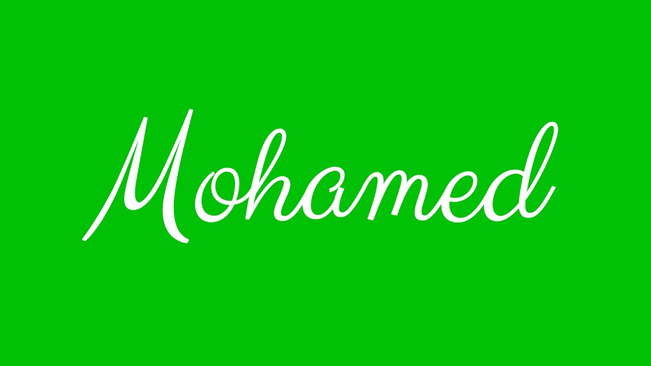 Learn how to Sign the Name Mohamed Stylishly in Cursive Writing - YouTube