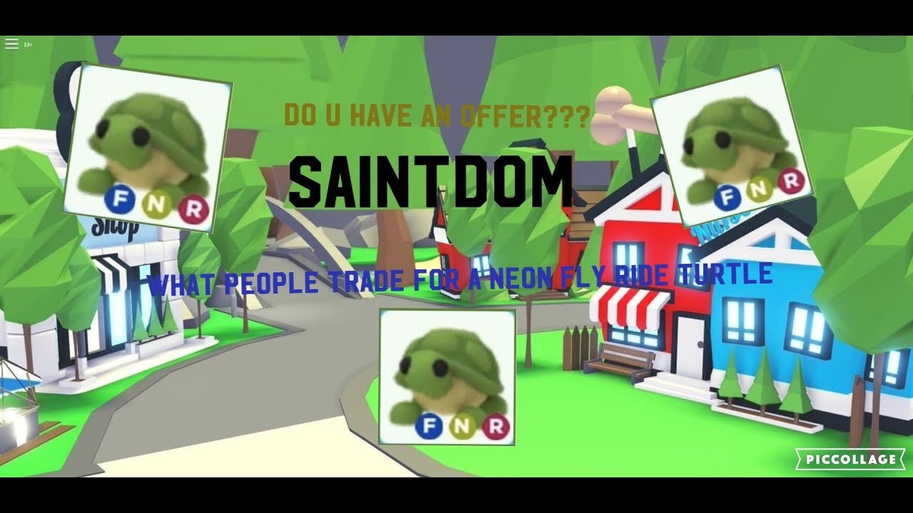 what people trade for a neon fly ride turtle - YouTube