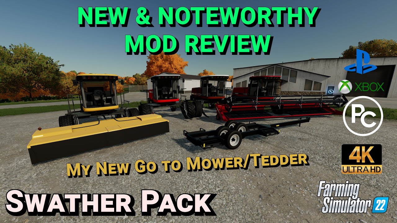 Swather Pack | Mod Review | Farming Simulator 22 - YouTube