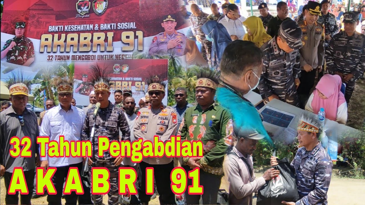Akabri 91 salurkan 1.085 paket sembako pada 3 distrik di Sorong - YouTube