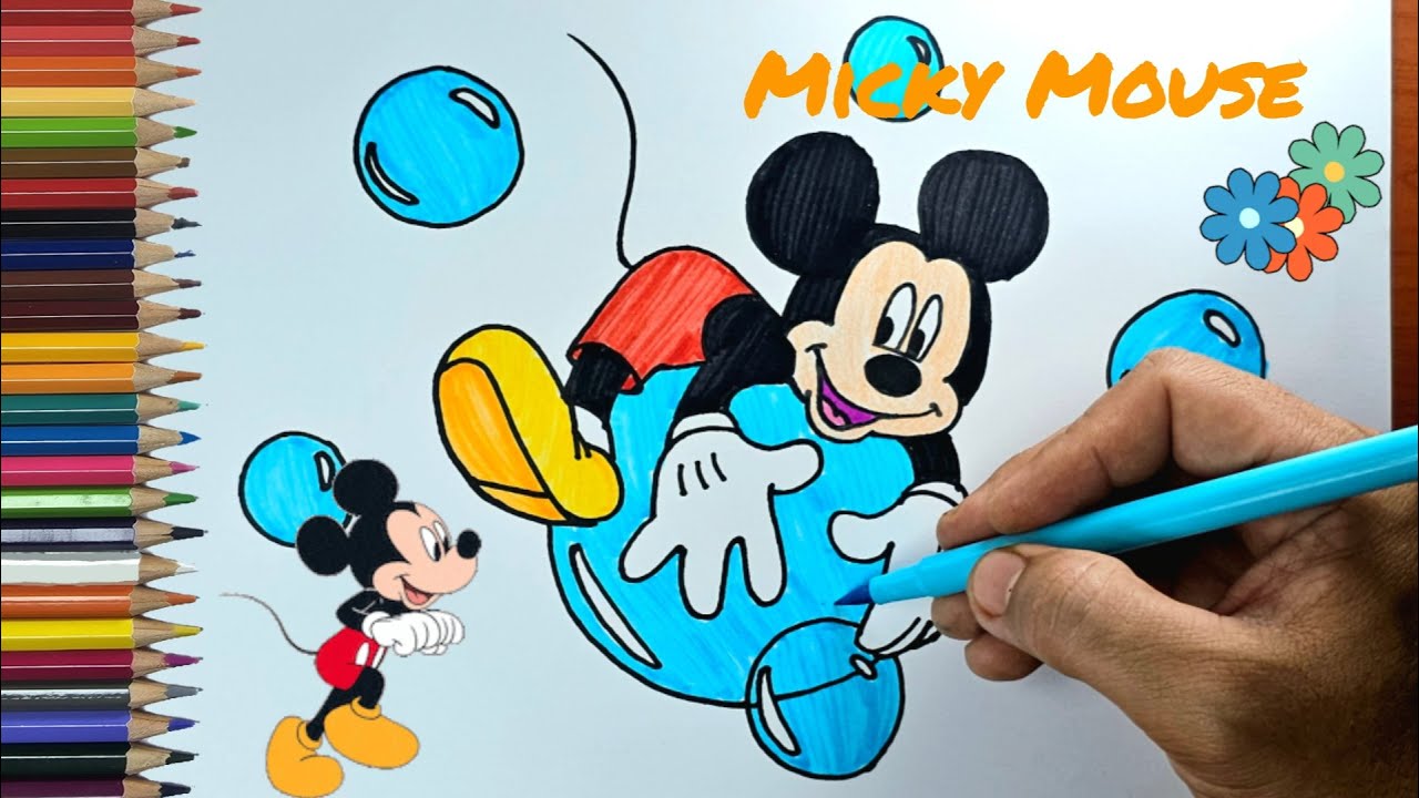 How to draw Micky Mouse easy - Micky Mouse Drawing for kid - YouTube