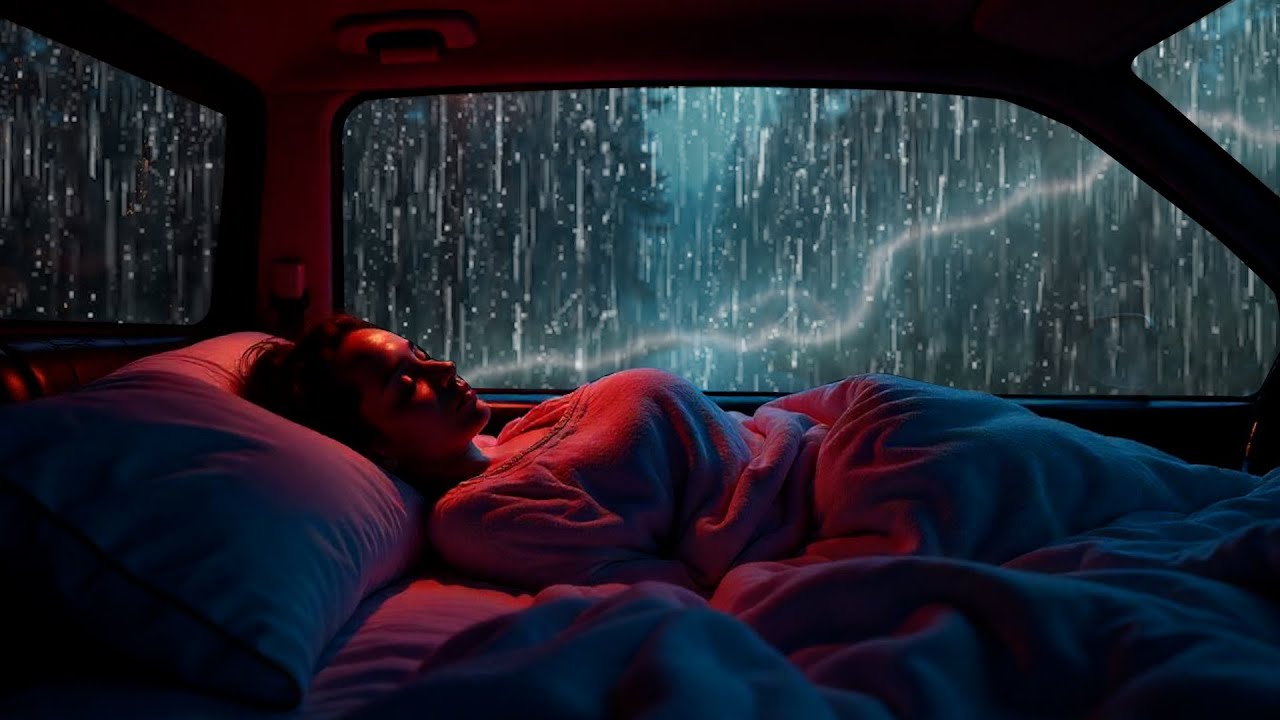 RAIN SOUNDS and Thunder For Sleep ~ Powerful Rain Thunder Sounds for ...