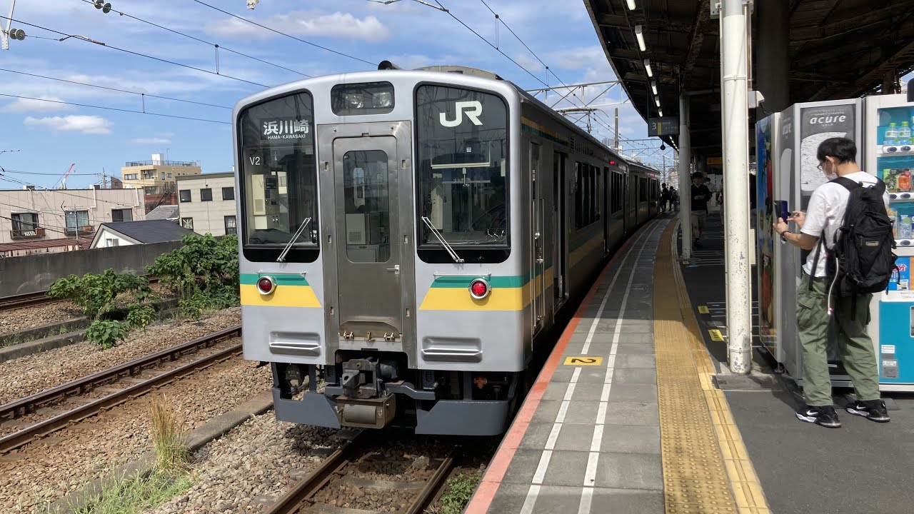 【鉄道走行音🚃】JR東日本E127系横ナハV2編成 クモハE127-13 全区間走行音(東洋IGBT-VVVF) 浜川崎(JN-54)〜尻手(JN-02)間 - YouTube