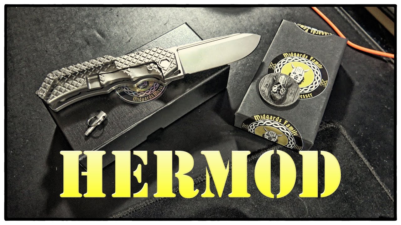 Midgards Messer “HERMOD” XL Titanium Folder (CPM-D2) - YouTube